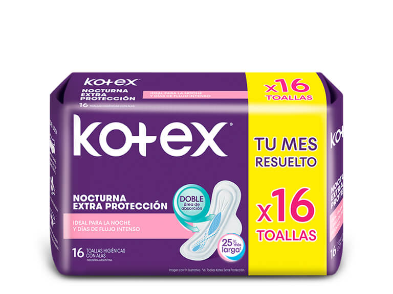 Toallas Higiénicas Nocturna Extra Protección | Kotex® CL
